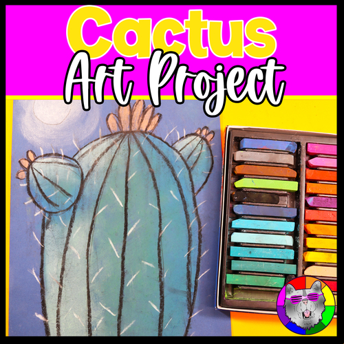 Cactus in Moonlight, Element of Art, Value Art Lesson for Elementary ...