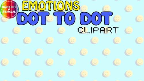 Dot to Dot Emotions Clipart | Connect the Dots Clipart for SEL Activities