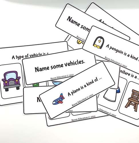 Intraverbals: Class / Categories (ABLLS-R Aligned H14, H15, H18, H27)