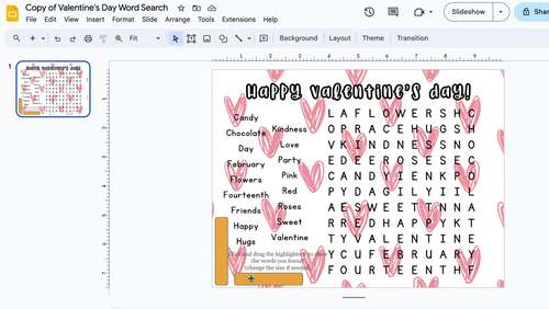 Valentine's Day Word Search Activity No Prep Printable Digital Google ...