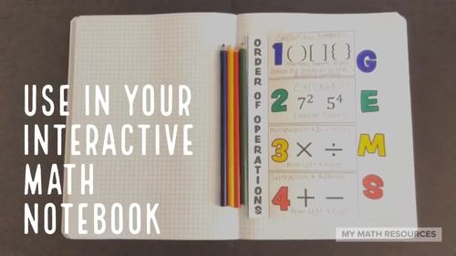 Order of Operations GEMS Foldable - Interactive Math Notebook Insert