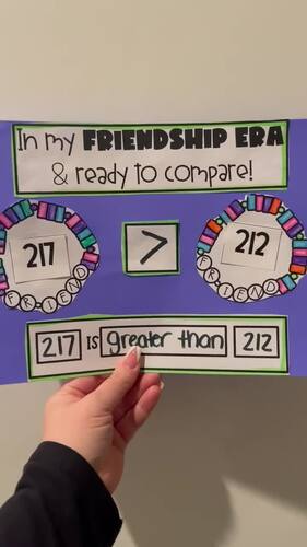 Friendship Bracelet Comparing Numbers Math Craft by The Teaching Diva ...
