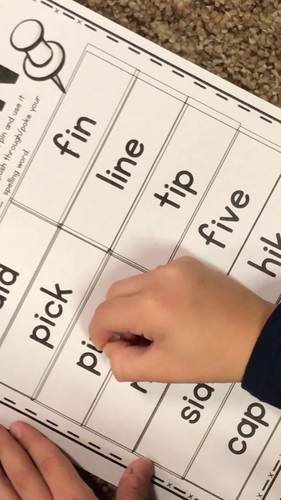 Editable Pokey Pin Spelling Activity by Simply Lovin' Second | TpT