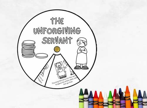 Parable of the Unforgiving Servant, Bible Spinning Wheel, Sunday School ...