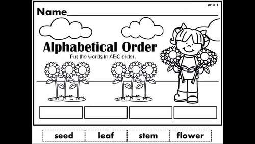 Sunflower Themed NO PREP Kindergarten Language Arts Pack - Common Core ...