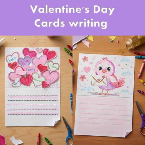 Valentines day card | Valentines LOVE Themed writing Craftivity