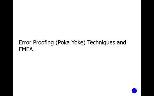 Error Proofing Techniques and FMEA by TheXpert Store | TPT