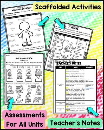 COMPLETE SPANISH GRADE 2 WELLNESS CURRICULUM: Salud y Bienestar!