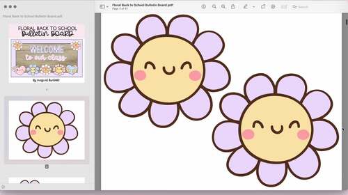 Floral Back to School Bulletin Board by Magical Kinders Corner | TPT