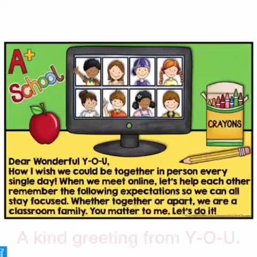 Online Meeting Virtual Distance Learning Rules BOOM Cards | TpT