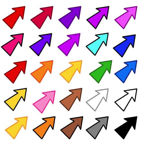 Rainbow Arrow Clip Art 40 Rainbow PNGs in 2 Designs by Curious Clip Art