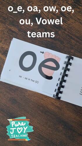 oa, ow, o-e, ou ough, Long O Vowel Teams, Flashcards, Booklet, spelling ...