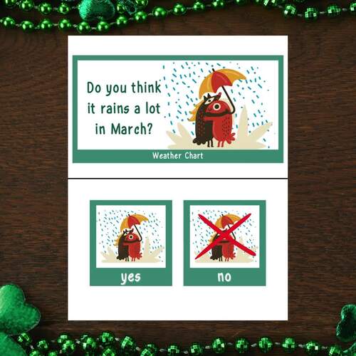 Question of the day preschool March, Morning meeting questions, Weather ...