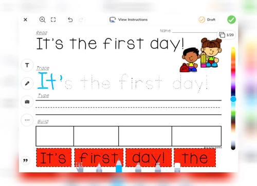 Back to School Digital Sight Word Sentences | Digital Learning with Seesaw