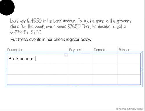 Balancing A Check Register (3 items) Digital & Print | TPT