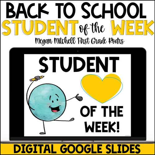 Digital Back to School Student of the Week | Distance Learning | Google ...