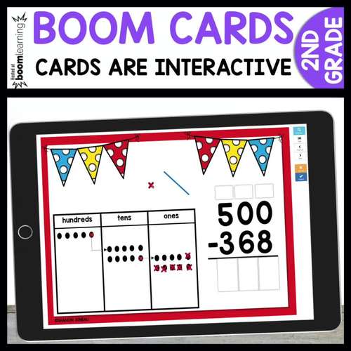 3 Digit Subtraction Multiples of 100 using Boom Cards | TPT