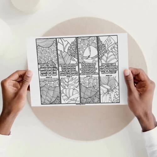 Romans Bible Verse Coloring Bookmarks Salvation Scripture Keepsake ...
