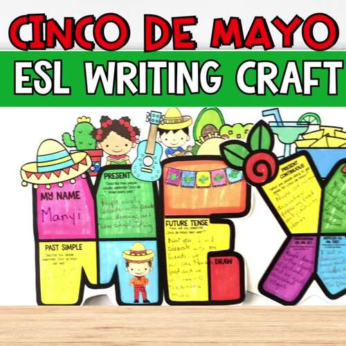 ESL Cinco de Mayo Writing Craft – Bulletin Board Grammar Review- Mexico ...