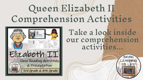 Elizabeth II Close Reading Passage & Comprehension Activities | 3rd–4th ...