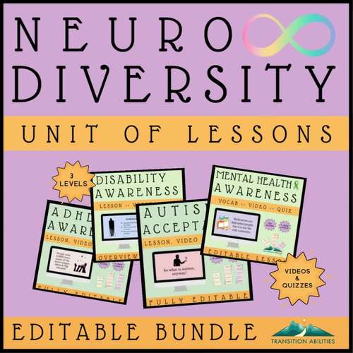 Neurodiversity, Autism, ADHD Mental Health & Disability | Lesson Bundle