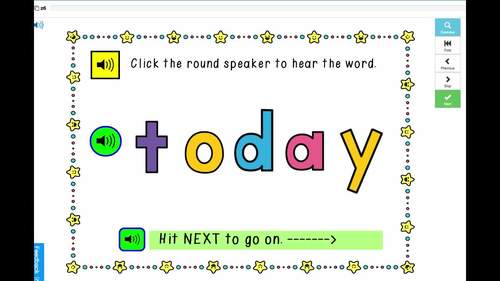 Boom Cards Sight Word Practice Lesson for the Word TODAY 26 Cards with ...