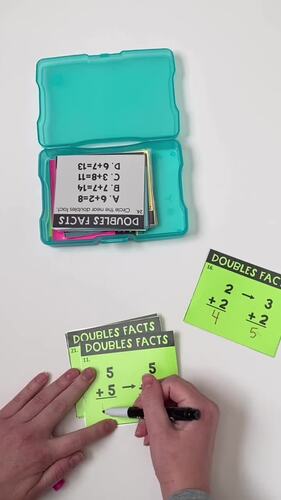 Doubles & Near Doubles Math Fact Strategy - Worksheets, Task Cards ...