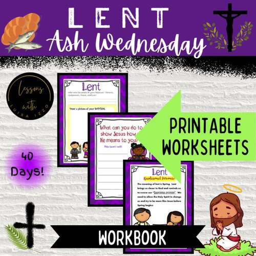 Lent/Easter Workbook Ash Wednesday Catholic Religious Resource | TPT