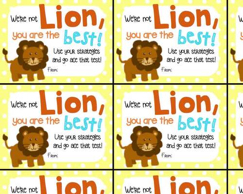 Lion Christmas (Winter) Holiday Gift Tag-I'm not Lion (lyin'), you are ...