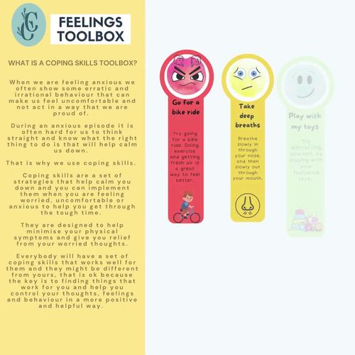 Emotional regulation coping skills tool box, SEL,calming corner ...