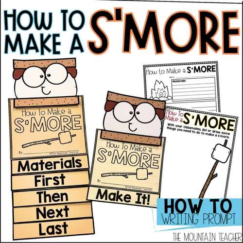 How To Make a S'more Writing Prompt and Camping Craft for Bulletin Board