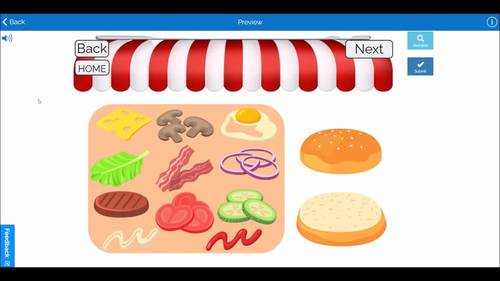 Make a Burger: Memory Game (4 units) Boom Cards™ by Mau SLP | TPT