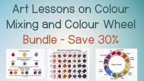 Art Lessons on How to Colour Mixing and Colour Wheel Bundle | TPT
