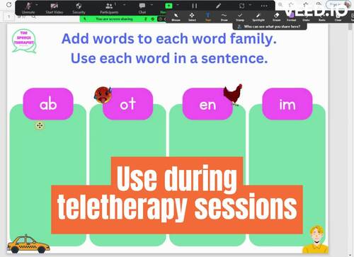 CVC Onset Rime for Older Students 42 PAGES by The Speech Therapist ...