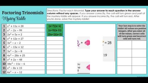 Mystery Riddle Digital Activity Bundle for Secondary Math by Erica ...