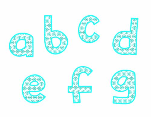 Snowflakes Bulletin Board Letters, Large Alphabets, Winter Decorative ...