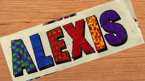 Name Glyph - Creative Name Tags - Would You Rather Back to School