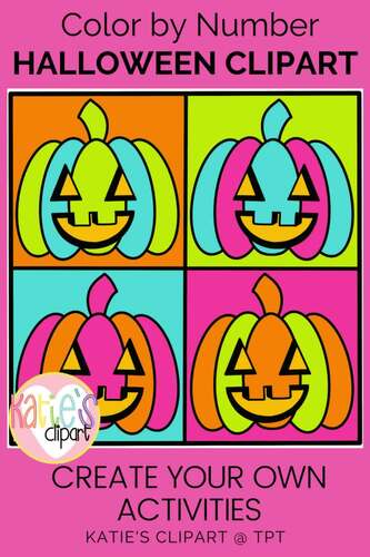 Create Your Own Color By Number Halloween Vol. 1 Clipart Color By Code