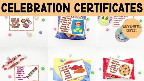 End of the Year Celebration Certificates | Graduation Certificate ...