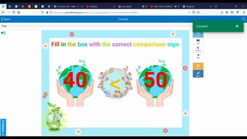 Earth Day Boom Cards Comparing Numbers 1st Grade Math Digital Centers