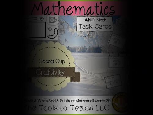 Winter Add and Subtract Marshmallows to 20 Craft Black and White Grades ...