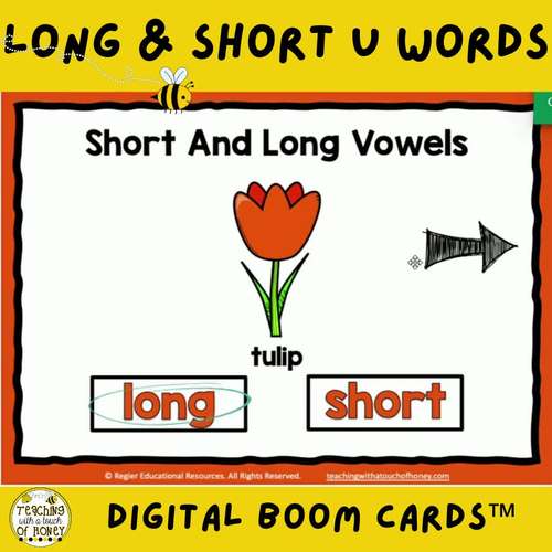 Long and Short Vowel U Phonics Activities | 1st Grade Phonics Boom™ Cards