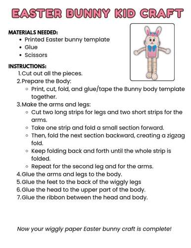 Printable Easter Bunny Craft for Kids | Cut and Paste Easter Activity ...