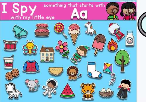 I Spy Beginning Sounds! Digital Phonics Game for Google Seesaw | TpT