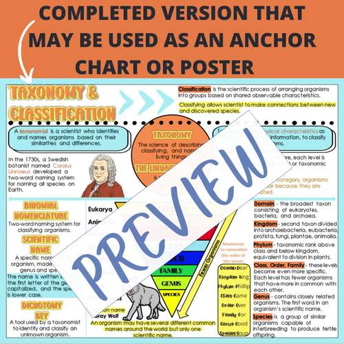 Taxonomy and Classification Bundle|Three Domains of Life|Six Kingdoms ...