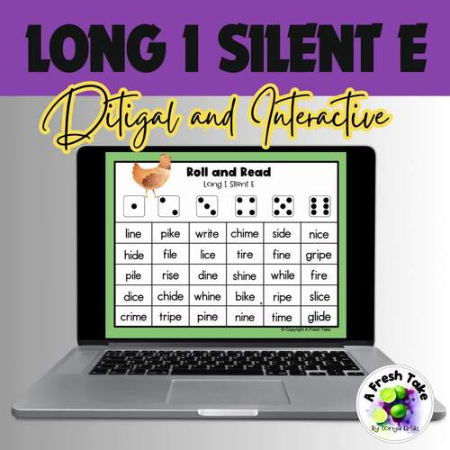 Digital Roll, Click, & Read |Phonics Game| Long I Silent E Words/Sentences