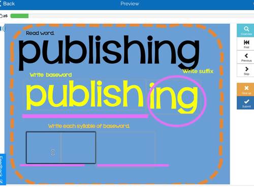 2-Syllable Words reading spelling suffixes 3.5 - BOOM INTERACTIVE CARD DECK