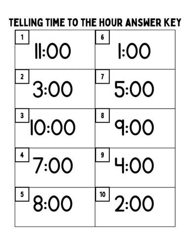Telling Time To The Hour Task Cards By Mrs Normans Notebook Tpt