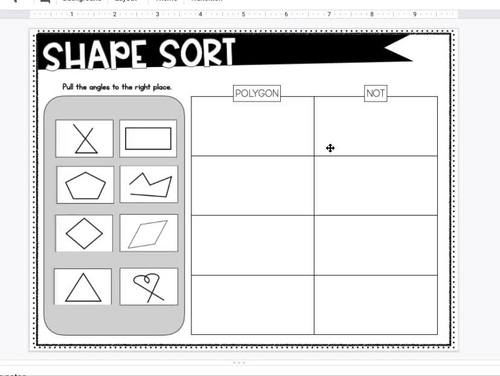 Math Shape Sort for Google Slides:Geometry DISTANCE LEARNING by Aubree ...