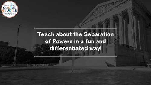 Separation of Powers | BOOM Cards and Notes | Distance Learning ...